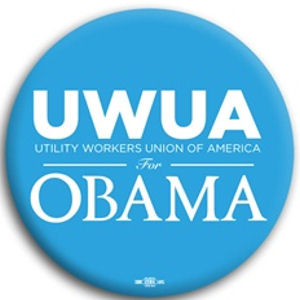 UWUA for Barack Obama - Button at Sticker Shoppe