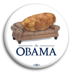 Couch Potatoes for Obama - Button at Sticker Shoppe