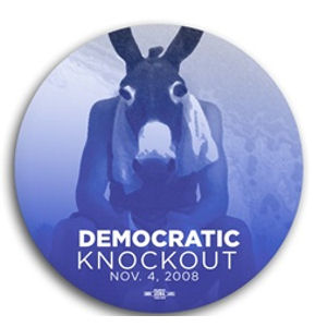 Democratic Knockout - Button at Sticker Shoppe