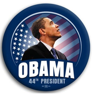 44th President Flag Photo - Button at Sticker Shoppe