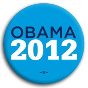 Obama 2012 Blue - Button at Sticker Shoppe