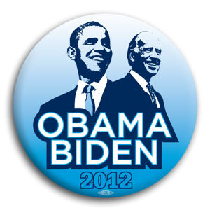 Obama Biden 2012 - Blue Button at Sticker Shoppe