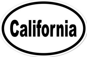 California - Oval Sticker at Sticker Shoppe