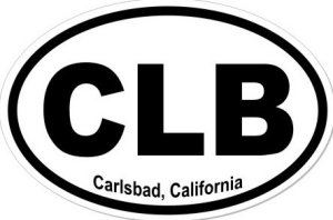 Carlsbad California - Oval Sticker at Sticker Shoppe