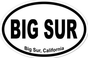 Big Sur California - Oval Sticker at Sticker Shoppe