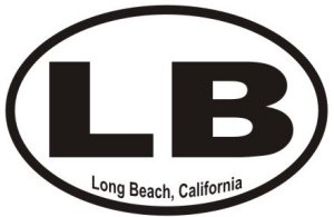 Long Beach California - Oval Sticker at Sticker Shoppe