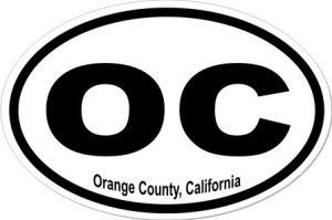 Orange County California - Oval Sticker at Sticker Shoppe