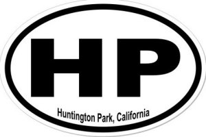 Huntington Park California - Oval Sticker at Sticker Shoppe