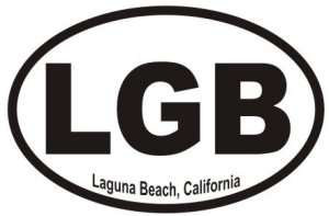 Laguna Beach California - Oval Sticker at Sticker Shoppe
