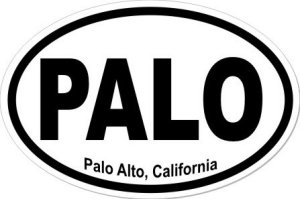 Palo Alto California - Oval Sticker at Sticker Shoppe