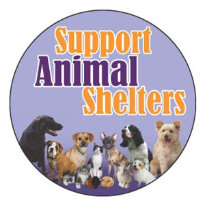 Support Animal Shelters - Circle Magnet at Sticker Shoppe