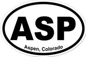 Aspen Colorado - Oval Sticker at Sticker Shoppe
