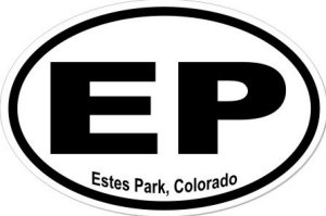 Estes Park Colorado - Oval Sticker at Sticker Shoppe