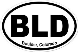 Boulder Colorado - Oval Sticker at Sticker Shoppe