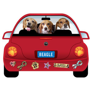 Beagle - PupMobile Magnet at Sticker Shoppe