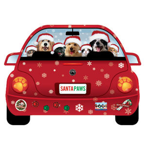 Santa Paws - Paw Magnets at Sticker Shoppe