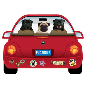 Pug - PupMobile Magnet at Sticker Shoppe