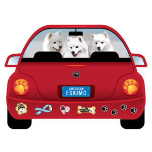 American Eskimo - PupMobile Magnet at Sticker Shoppe