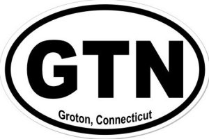 Groton Connecticut - Oval Sticker at Sticker Shoppe