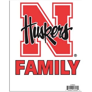 Nebraska Cornhuskers - Team Family Pride Decal at Sticker Shoppe