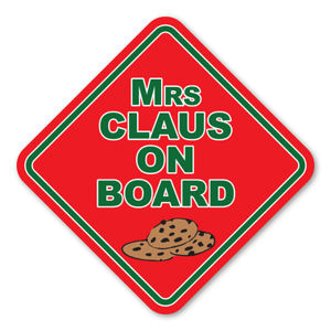 Mrs Claus On Board Diamond - Sticker at Sticker Shoppe