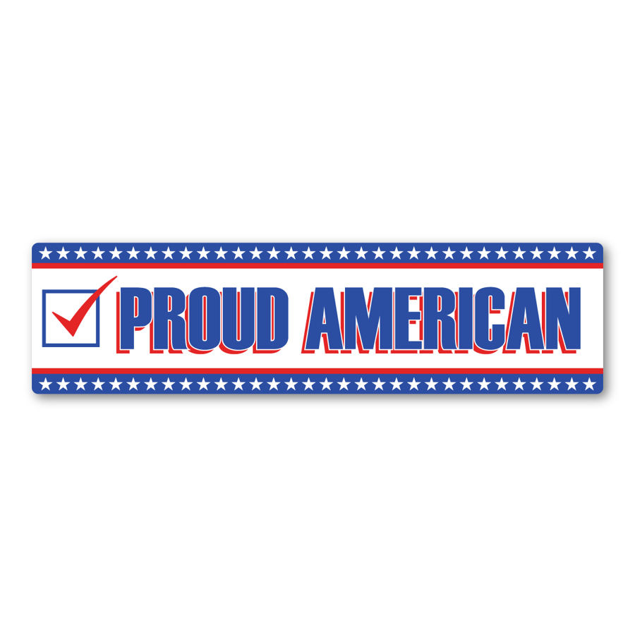 Proud American - Bumper Sticker at Sticker Shoppe