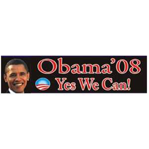 Obama Yes We Can 2008 - Bumper Sticker at Sticker Shoppe