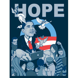 Barack Obama Hope - Sticker at Sticker Shoppe