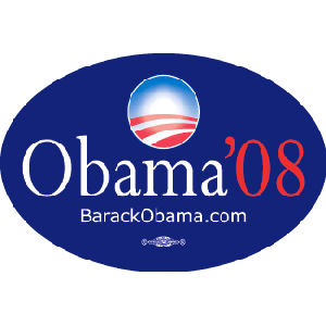 Obama Navy 2008 - Replica Oval Sticker at Sticker Shoppe