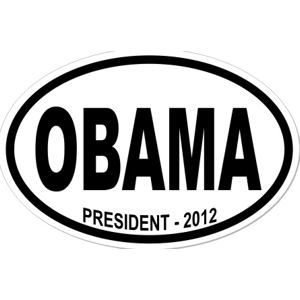Barack Obama For President - Oval Sticker at Sticker Shoppe