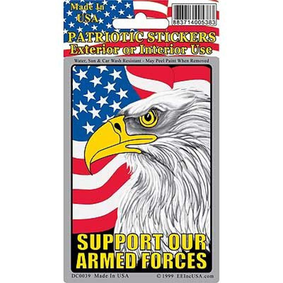 Support Our Armed Forces Eagle & American Flag - Prismatic Rectangle ...