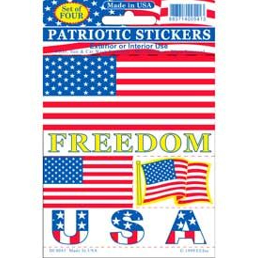 Patriotic United States Of America - Set Of 4 Sticker Sheet at Sticker ...
