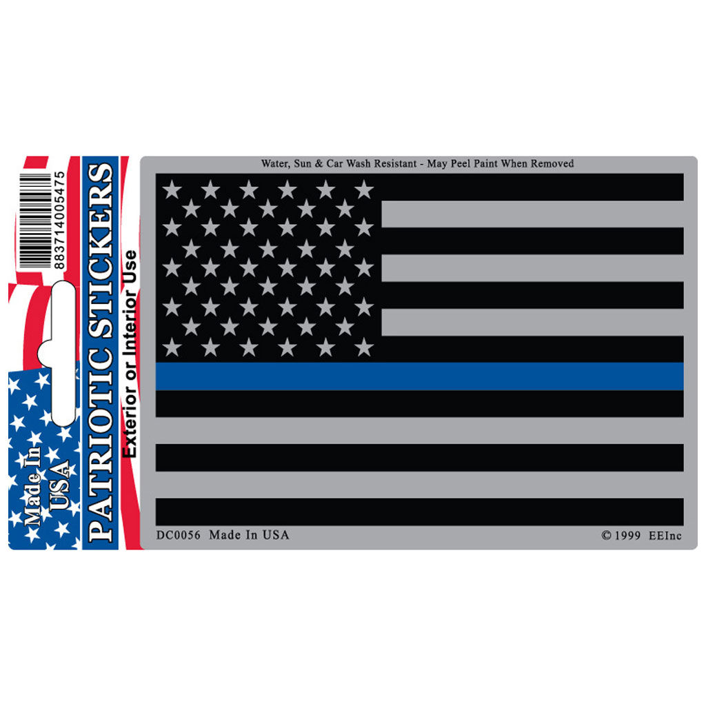 Thin Blue Line American Flag - Prismatic Rectangle Sticker at Sticker ...