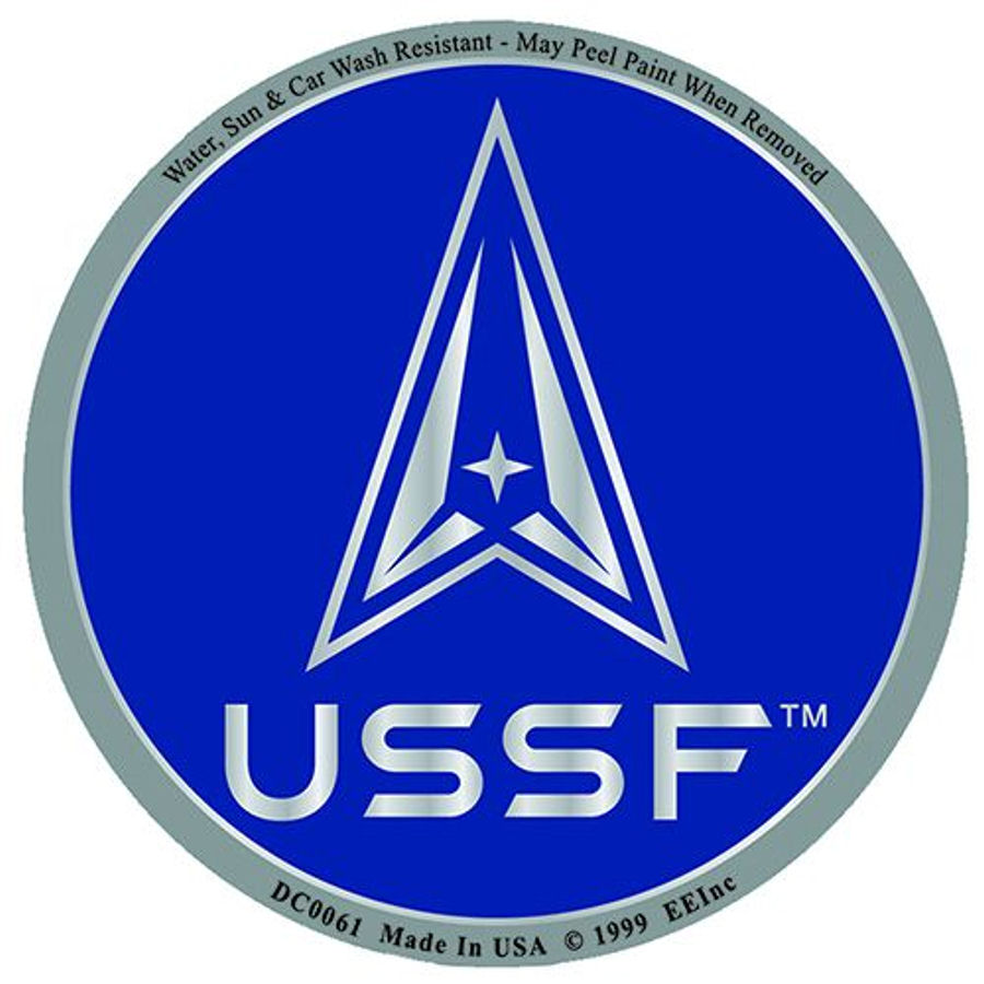 United States Space Force USSF - Round Prismatic Sticker at Sticker Shoppe