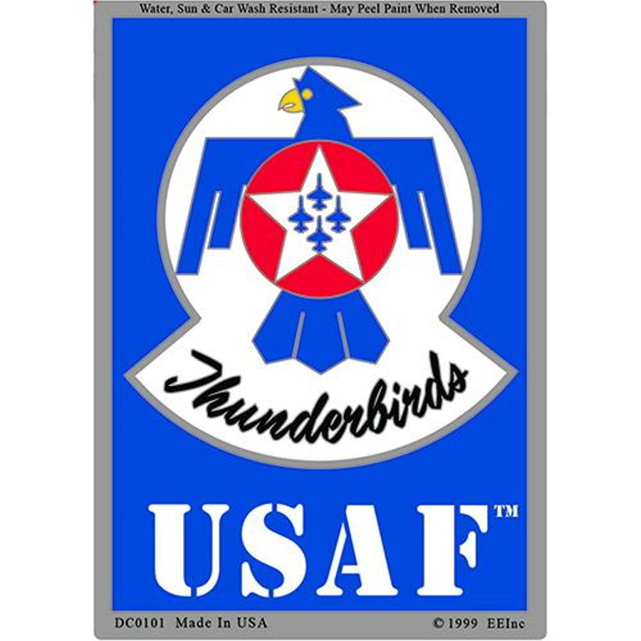 Thunderbirds USAF Air Force - Prismatic Rectangle Sticker at Sticker Shoppe