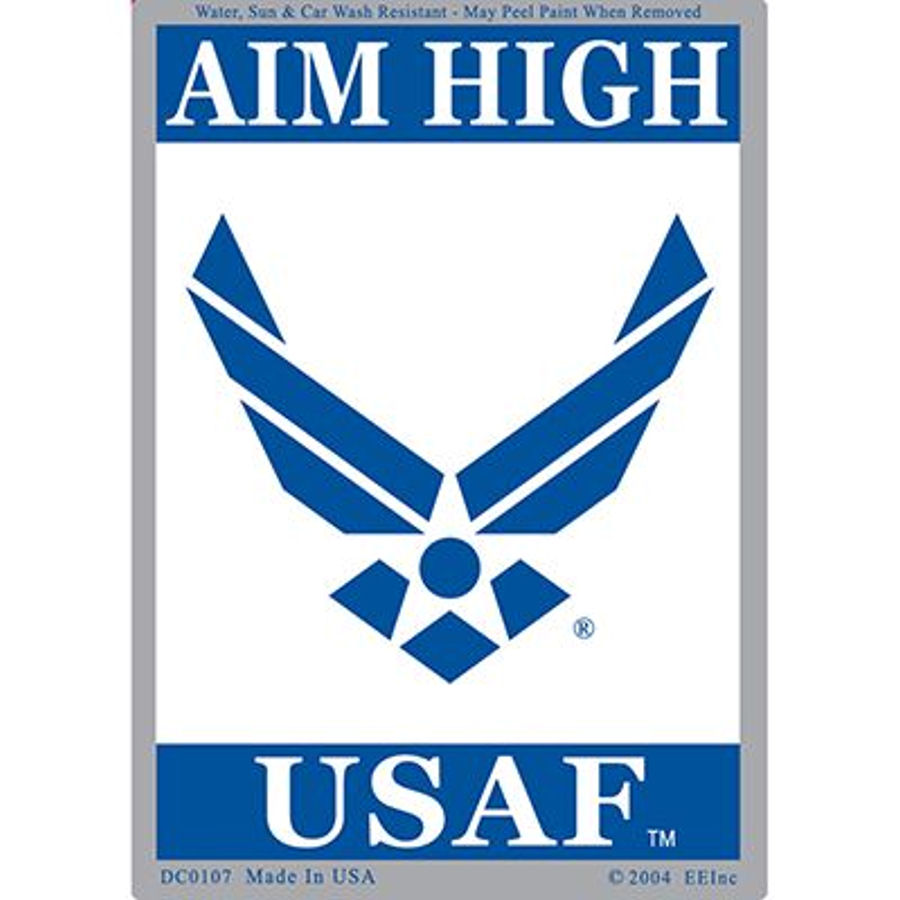 United States Air Force Aim High USAF - Rectangle Decal at Sticker Shoppe