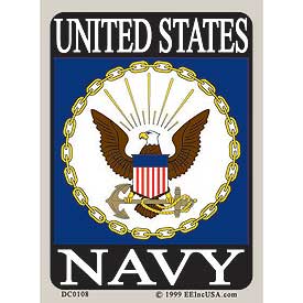 United States Navy - Rectangle Decal at Sticker Shoppe