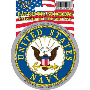 United States Navy - Round Decal at Sticker Shoppe