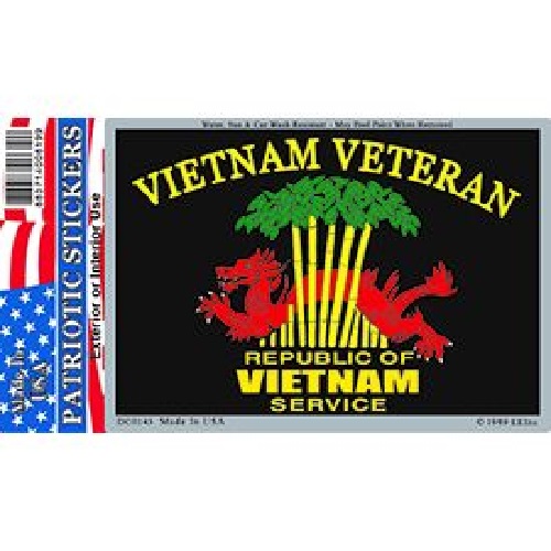 Vietnam Veteran - Prismatic Rectangle Sticker at Sticker Shoppe