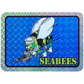 USN Seabees - Rectangle Decal at Sticker Shoppe