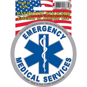 Emergency Medical Services - Round Prismatic Sticker at Sticker Shoppe