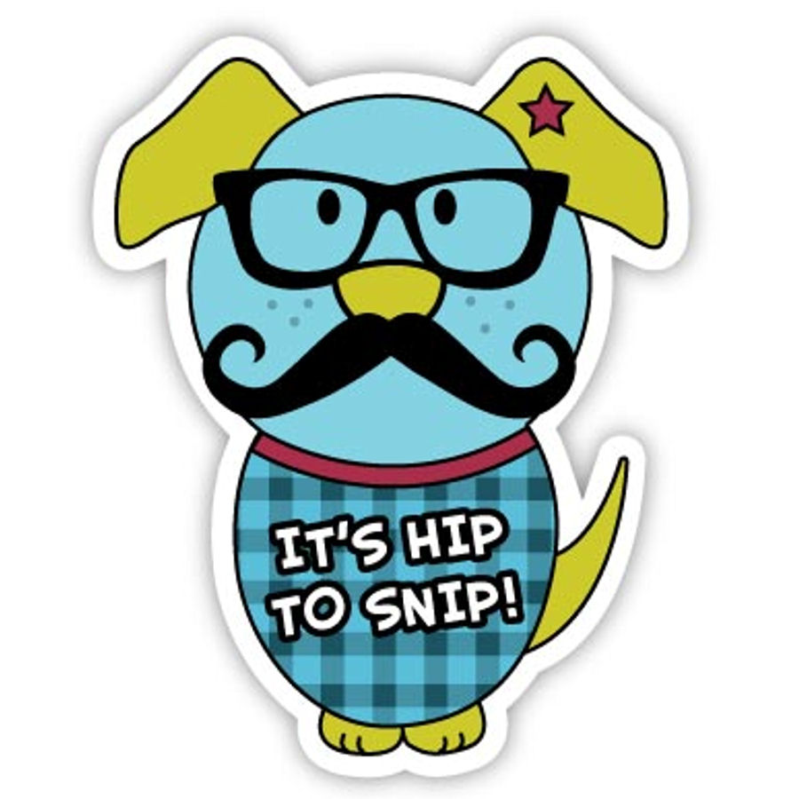 It's Hip To Snip - Dog Outline Magnet at Sticker Shoppe