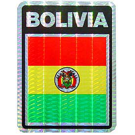 Bolivia Flag - Prismatic Rectangle Sticker at Sticker Shoppe