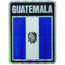 Guatemala Flag - Prismatic Rectangle Sticker at Sticker Shoppe