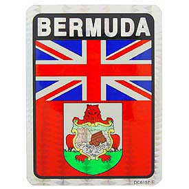 Bermuda Flag - Prismatic Rectangle Sticker at Sticker Shoppe