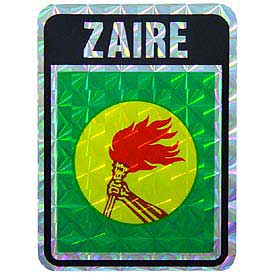 Zaire Flag - Prismatic Rectangle Sticker at Sticker Shoppe