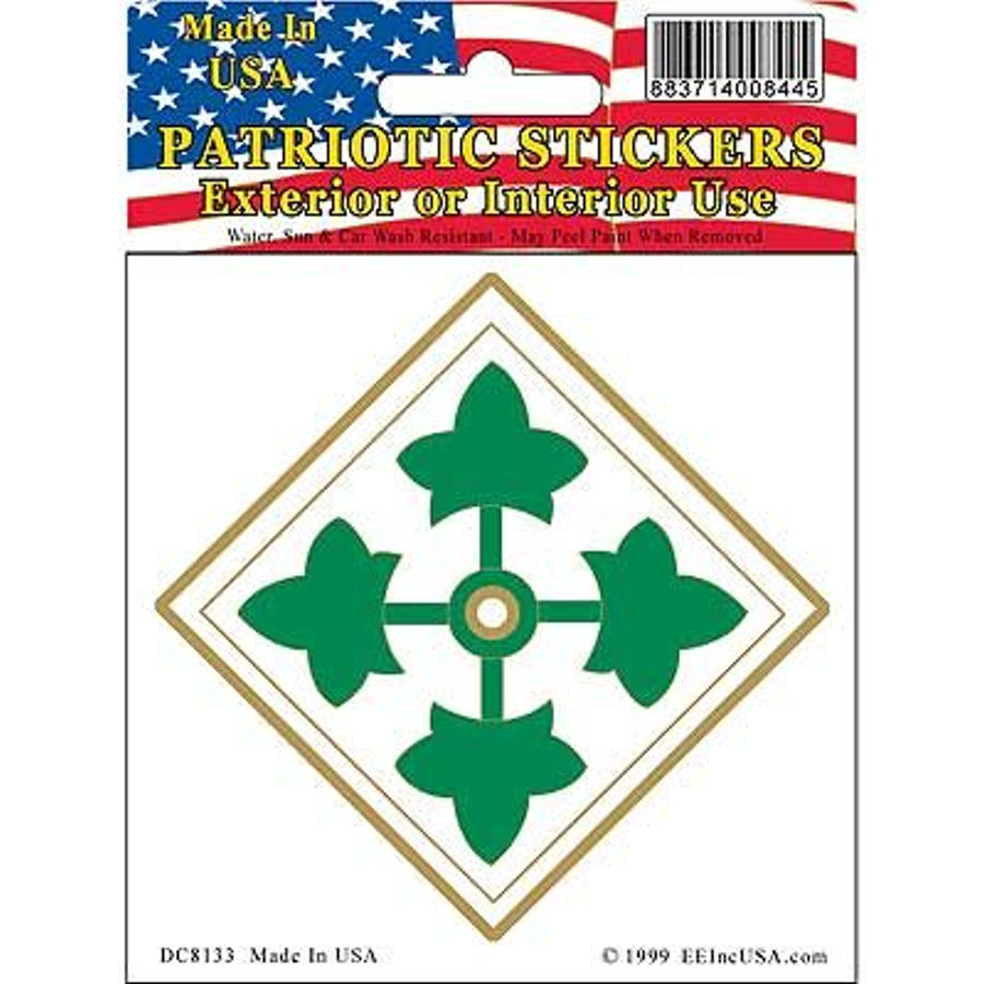United States Army 4th Infantry Division - Clear Window Decal at ...