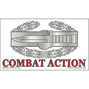 United States Army Combat Action - Clear Window Decal at Sticker Shoppe
