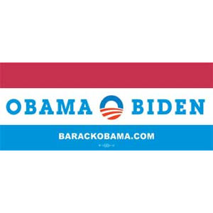 Obama Biden Red White Blue - Bumper Sticker at Sticker Shoppe