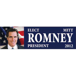 Elect Mitt Romney President 2012 - Bumper Sticker at Sticker Shoppe